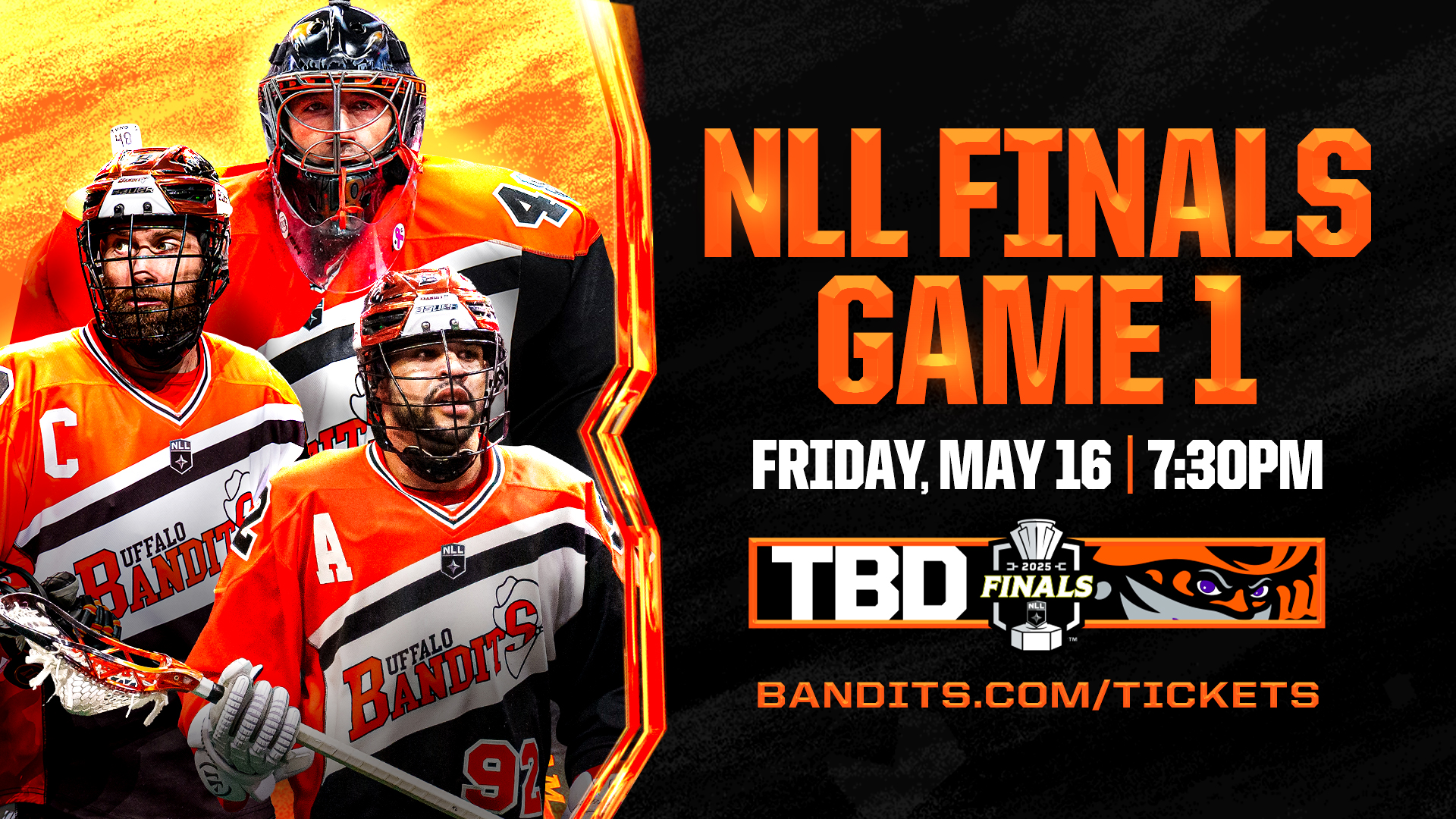 Tickets on sale now for Game 1 of the NLL Finals on Friday, May 16 ...