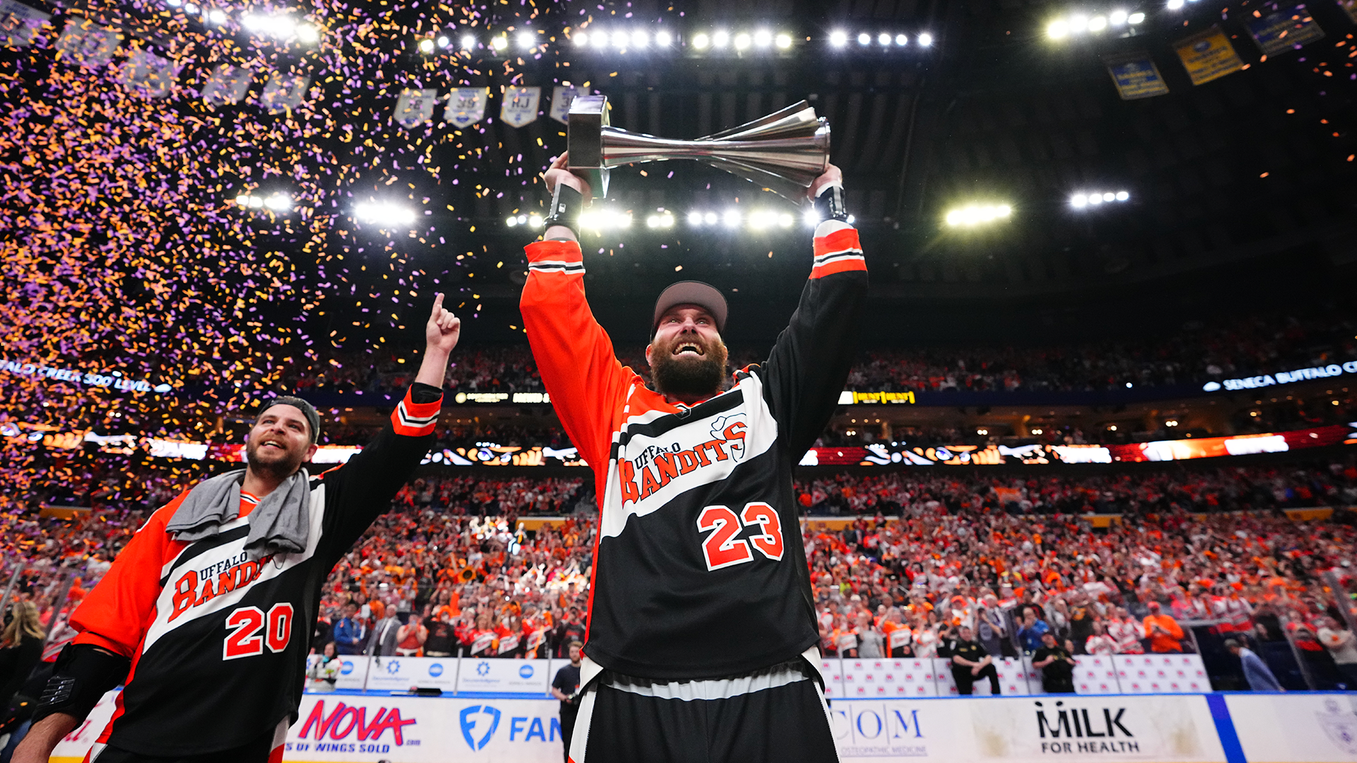 'It takes a whole team to win a championship' | Bandits rally together to win 2nd straight NLL ...