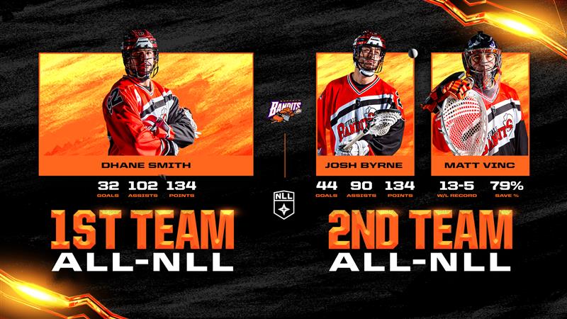 Smith, Byrne and Vinc named to All-NLL Teams | Buffalo Bandits - bandits.com